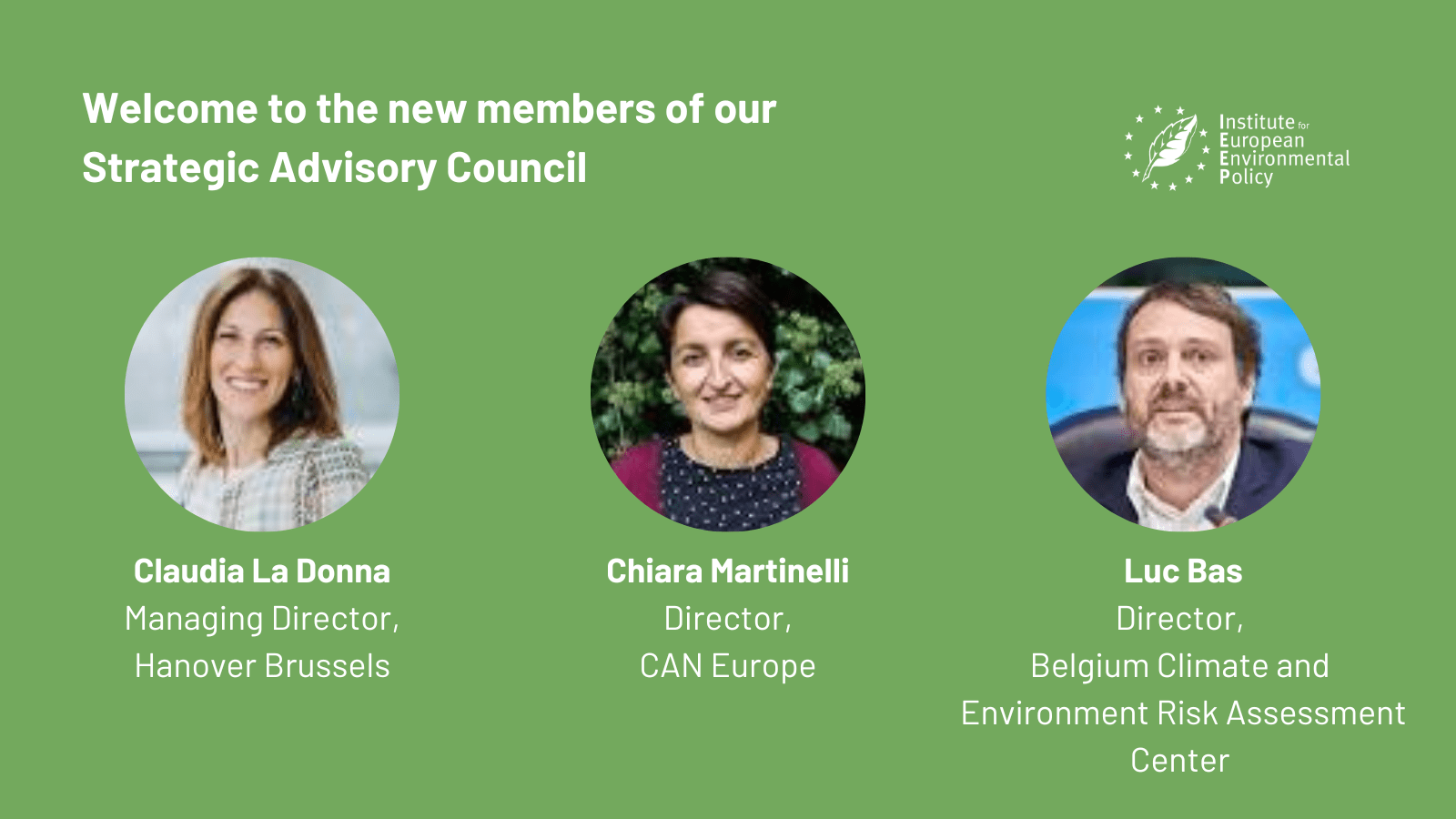 New members join IEEP Strategic Advisory Council - IEEP AISBL