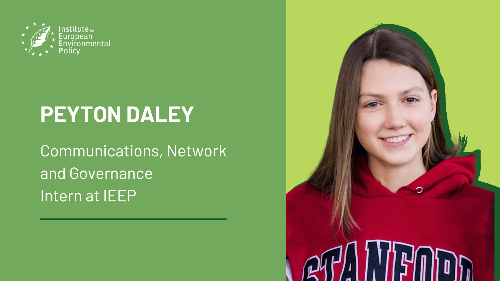 Post internship blog – Peyton Daley - IEEP AISBL